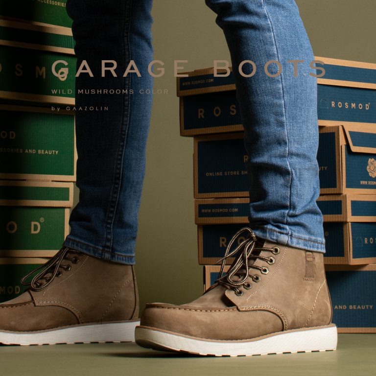بوت گاراژ 1 گازولین خاکی - GAAZOLIN Garage Boots Wild Mushrooms - رزمد