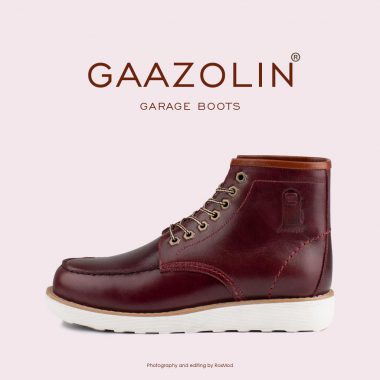 بوت گاراژ گازولین زرشکی - GAAZOLIN Garage Boots Cherry Red - فروشگاه رزمد